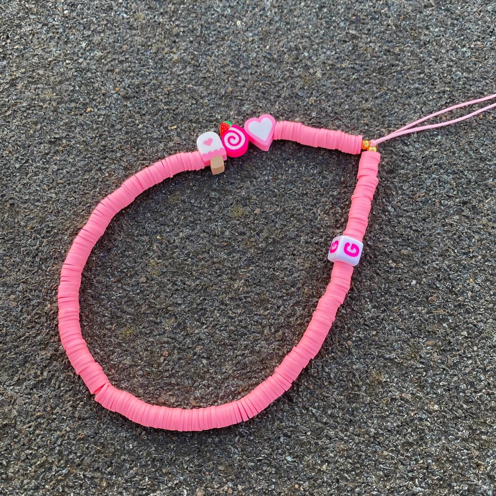 Harfli Fimo Boncuklu Telefon İpi Telefon İpleri Fi Season