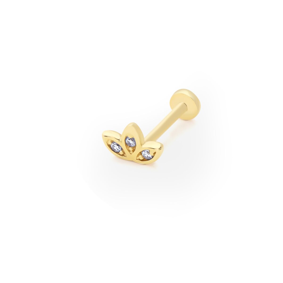 Lotus Figürlü Tragus Piercing | 14 Ayar Altın Fi Season