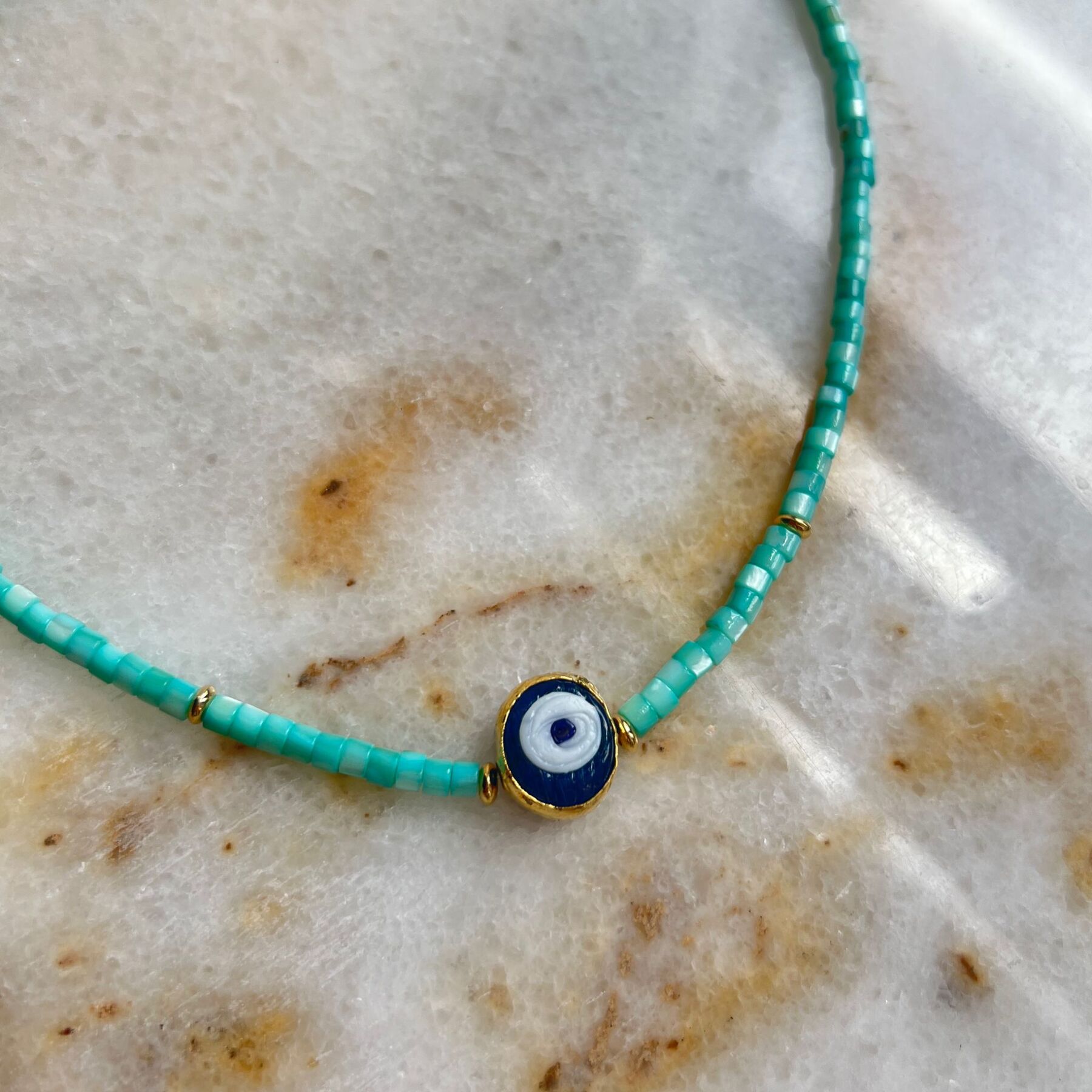 Nazar Boncuklu Mavi Boncuk Kolye Boncuklu Kolyeler Fi Season